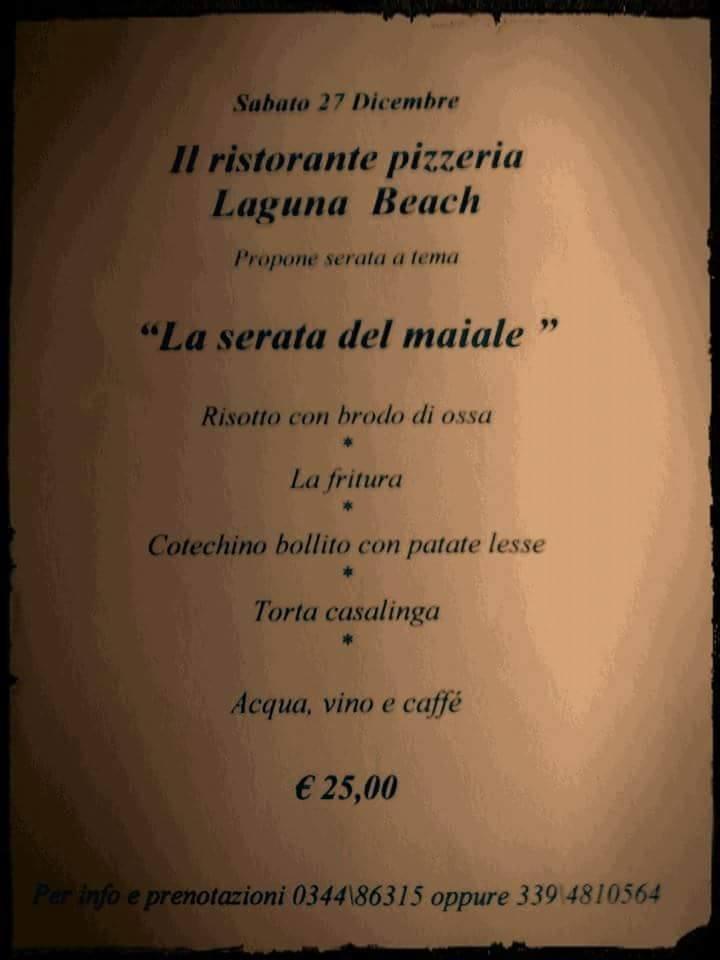 Menu at Laguna Beach Ristorante, Calozzo, Via Statale