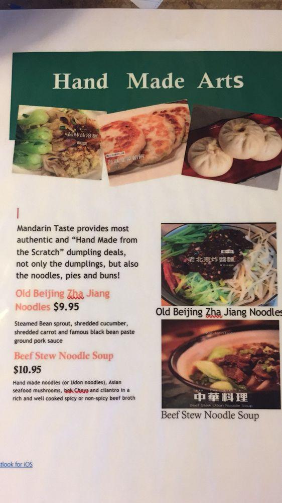 Menu at Mandarin Taste restaurant, Tulsa
