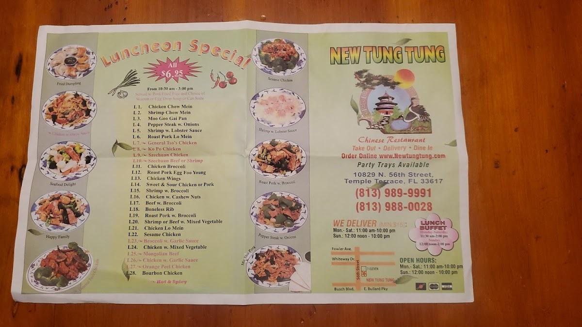Menu at New Tung Tung Restaurant, Temple Terrace