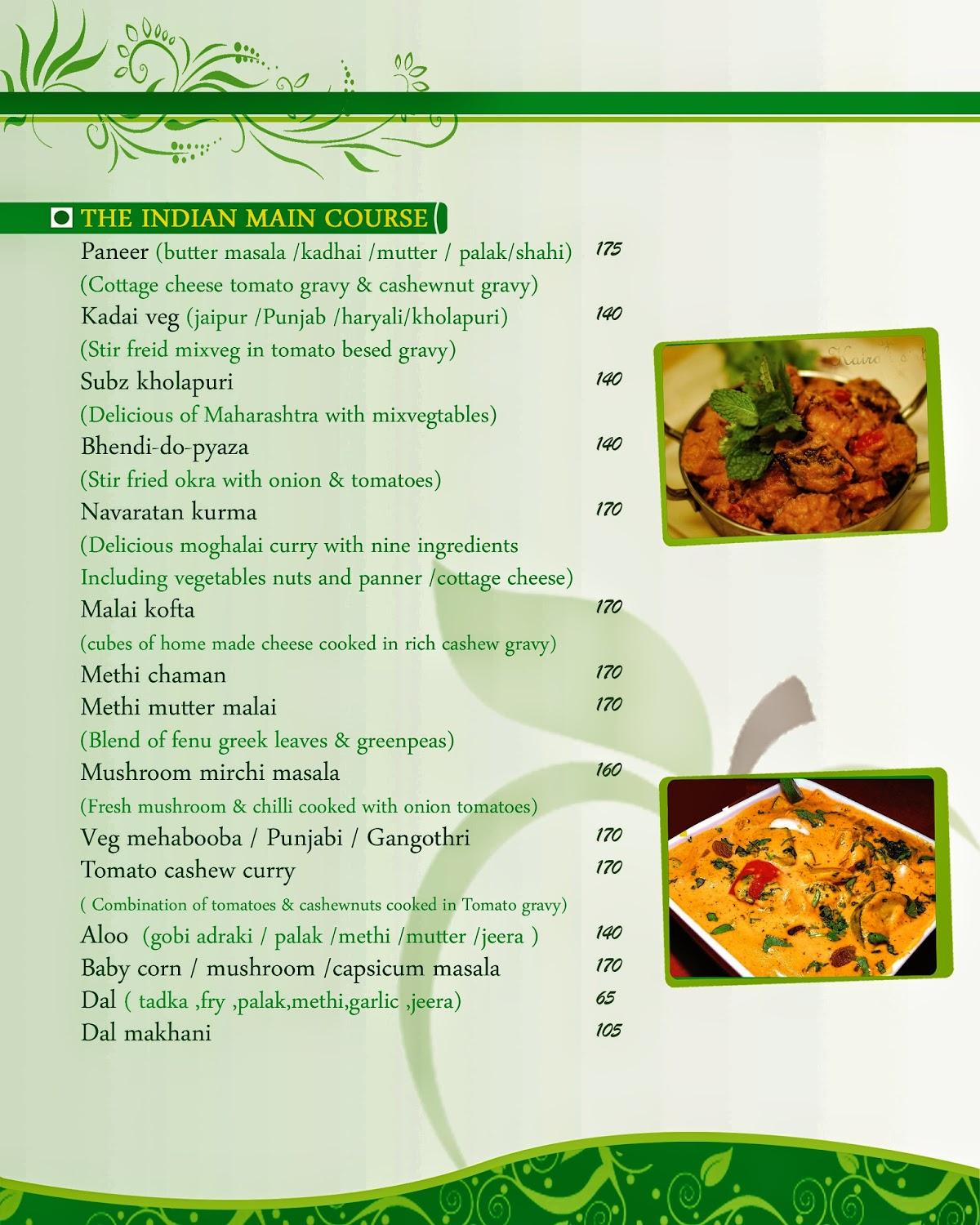 Menu at Hotel Green Apple, Visakhapatnam