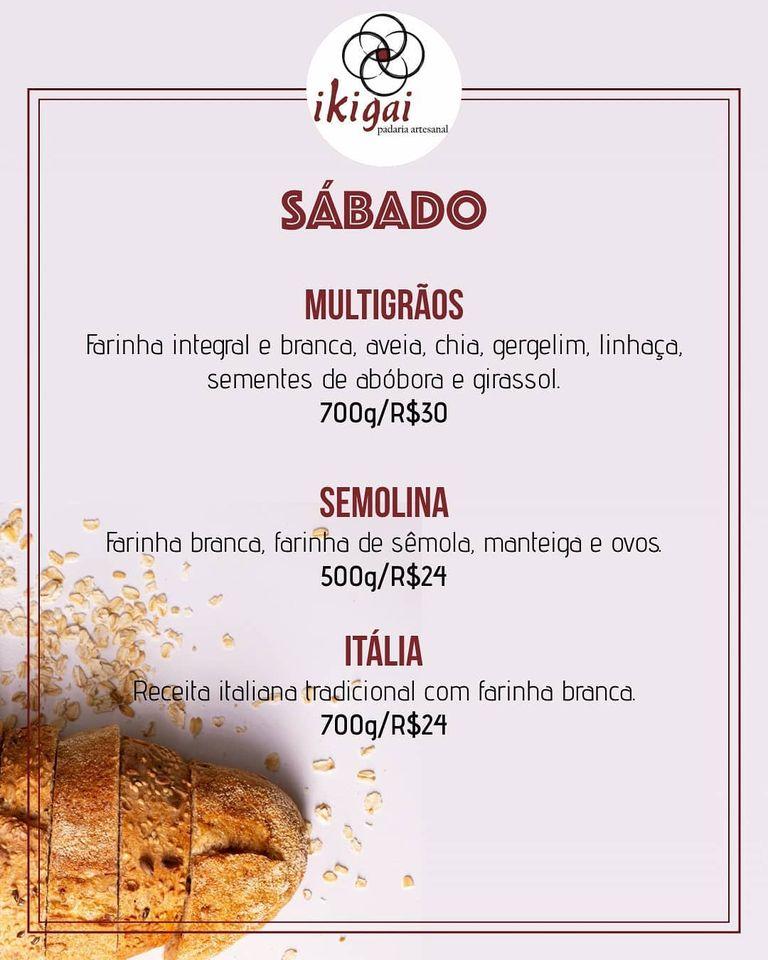 Menu at Ikigai, São Paulo