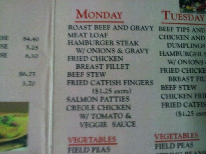 Menu at City Cafe, Northport