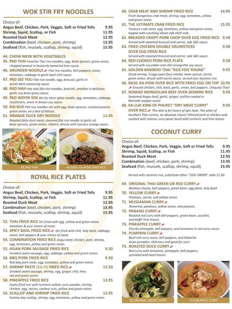 Menu at Golden Bamboo Restaurant, California City
