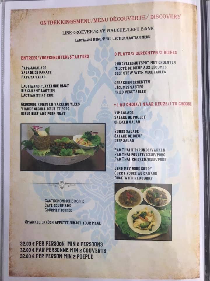 Menu at Mekong river take Away and Delivry, Zaventem