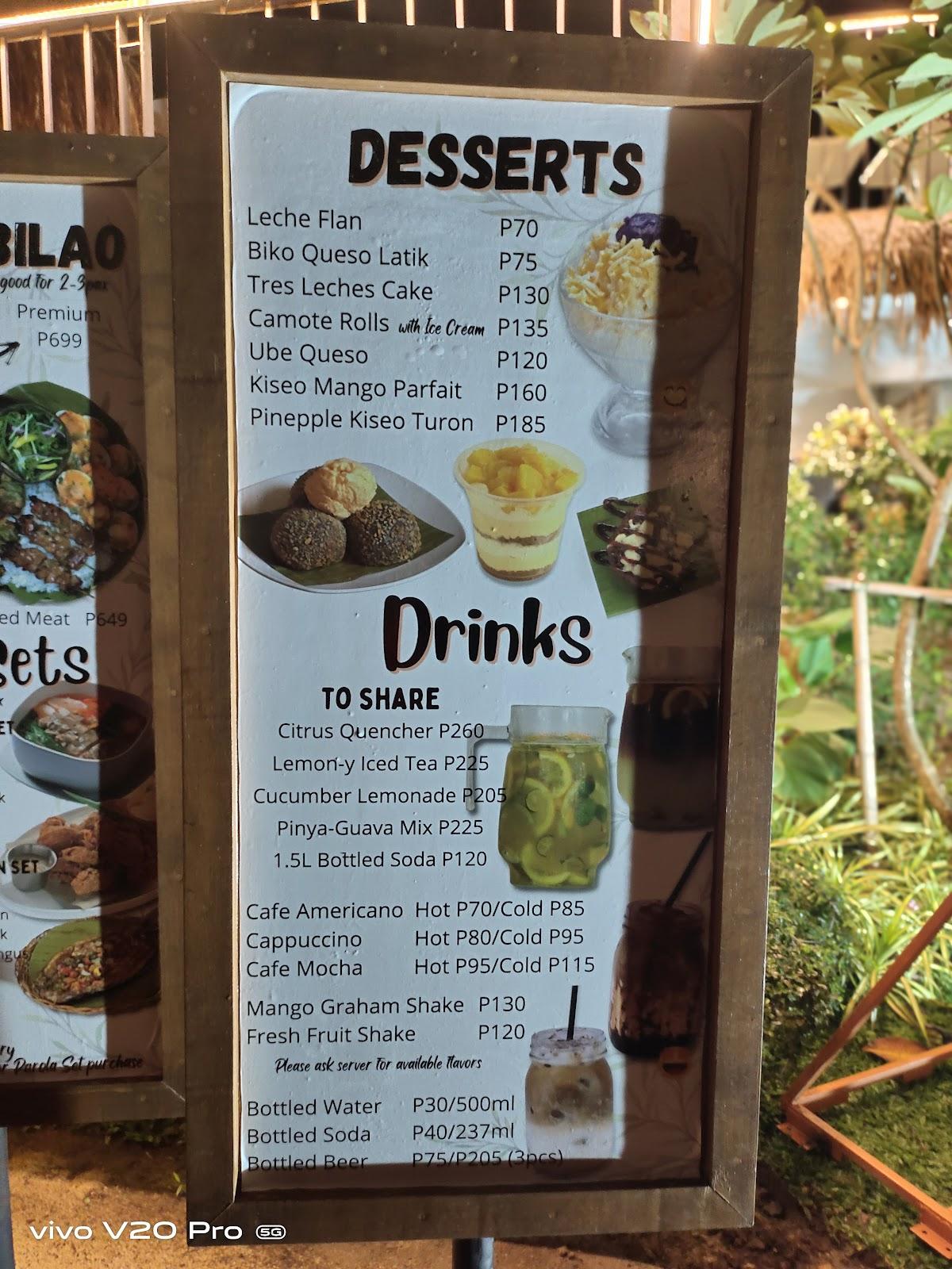 Menu at Parola Seaview Restaurant - Danao, Danao City