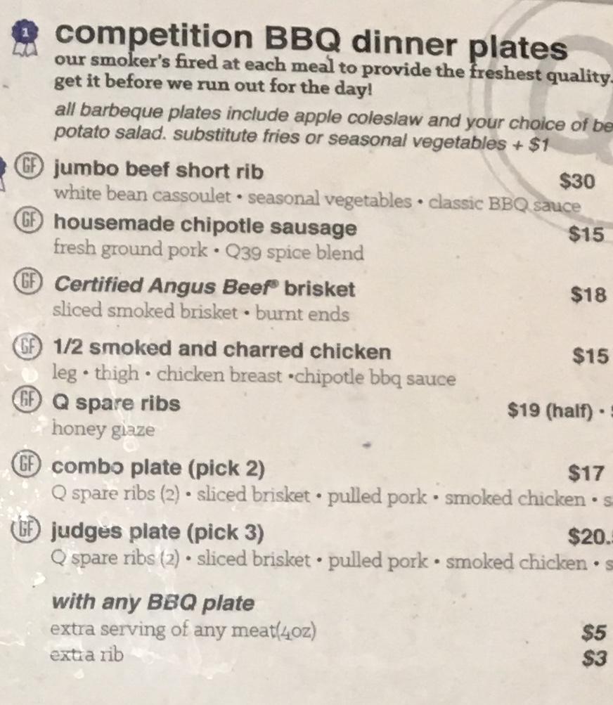 Q39 Menu