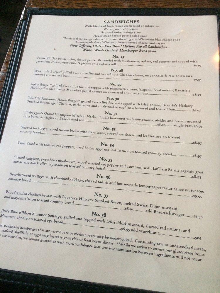 Menu at The Old Fashioned pub & bar, Madison