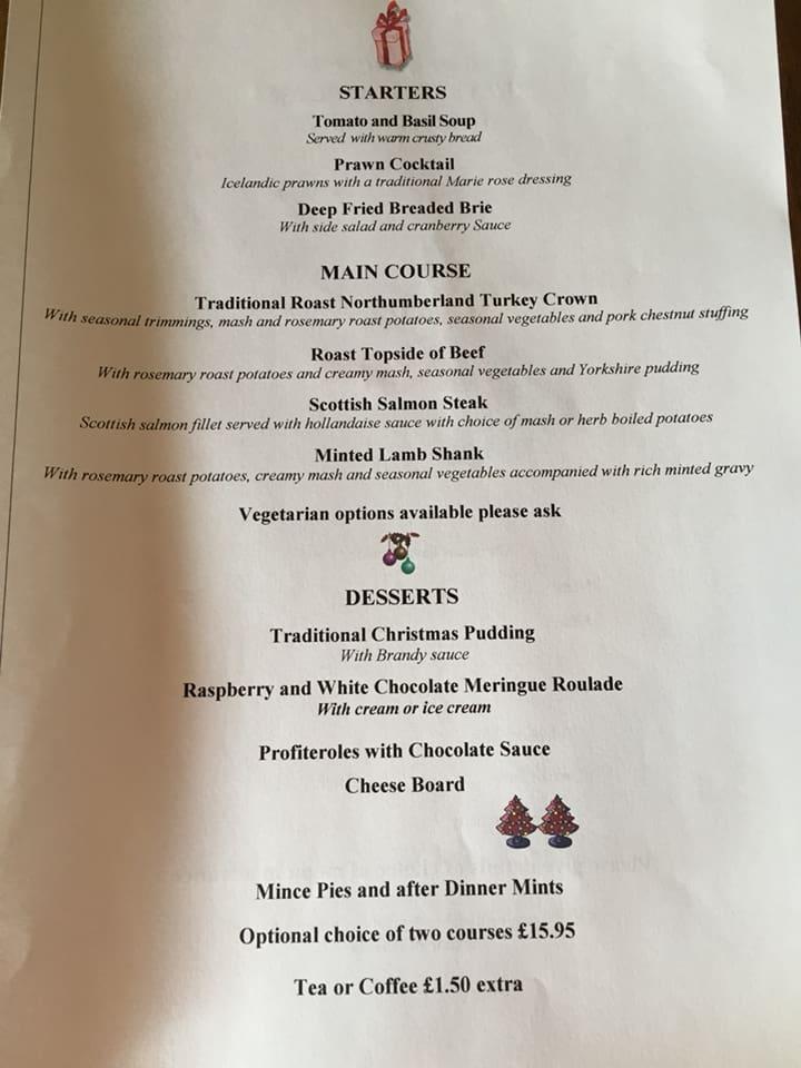 Menu at The Peacock pub & bar, Stanley