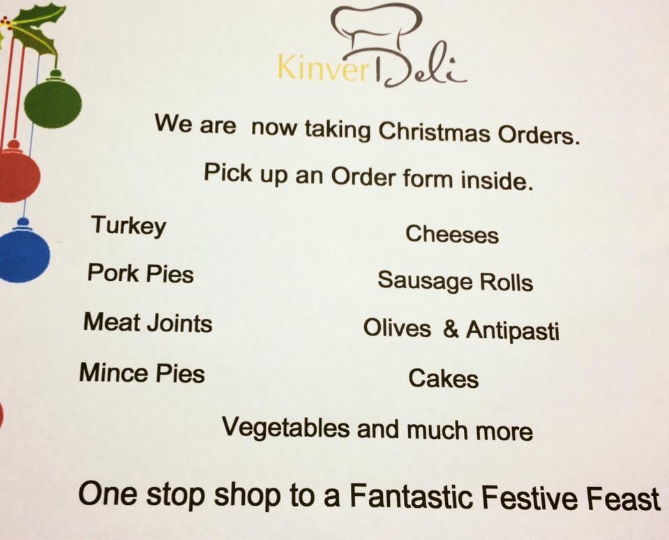 Menu at Kinver Deli cafe, Kinver, 53/54 High St