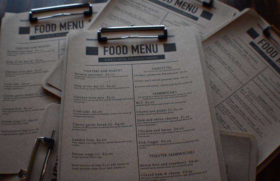 Menu at The Seaview East Preston pub & bar, East Preston