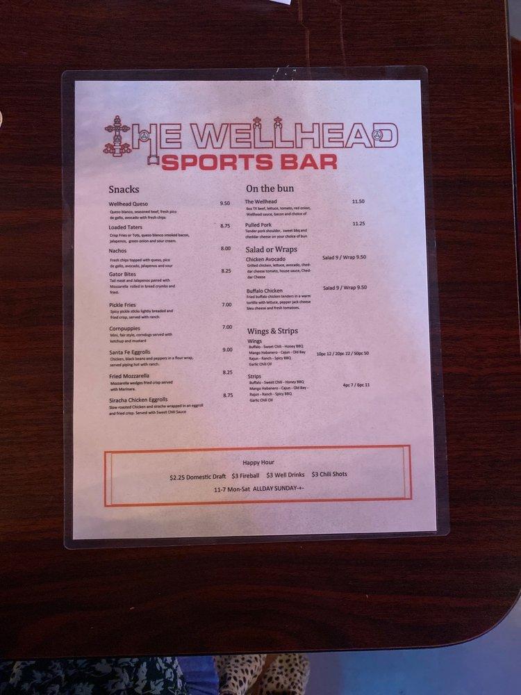 Menu at The Wellhead pub & bar, Katy