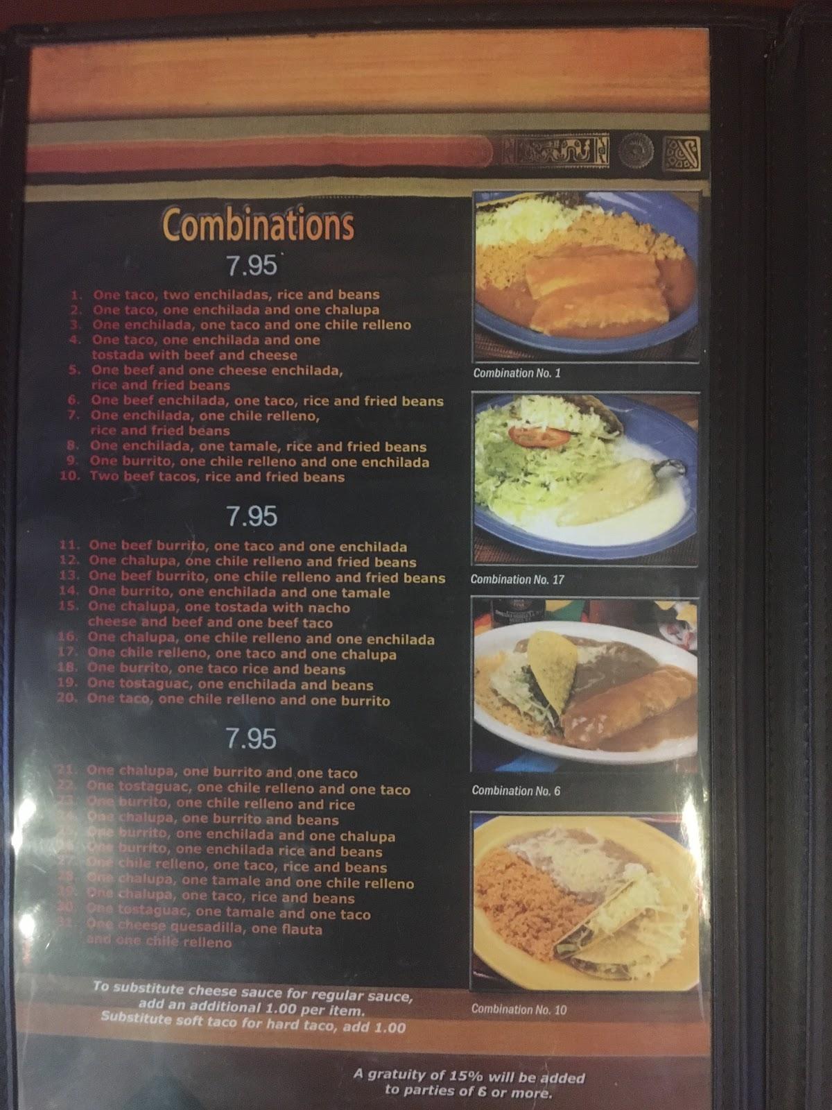 Menu at El Kiosco Mexican Restaurant, Thomson, Washington Rd