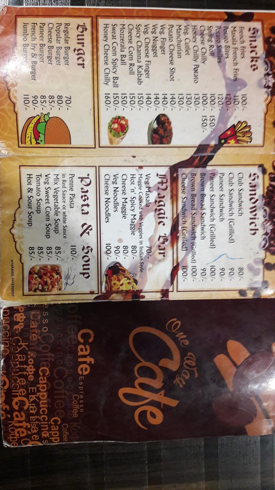Menu at Future library, Sirsa, Near Baba Bhuman Shah Chowk