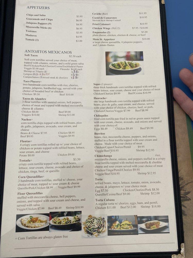 Menu at Amada's Kitchen AUTHENTIC MEXICAN food restaurant, Washingtonville