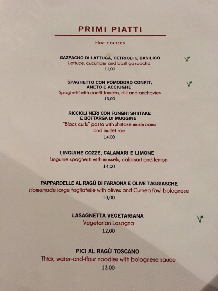 Menu da Il Campo ristorante, Siena, Il Campo