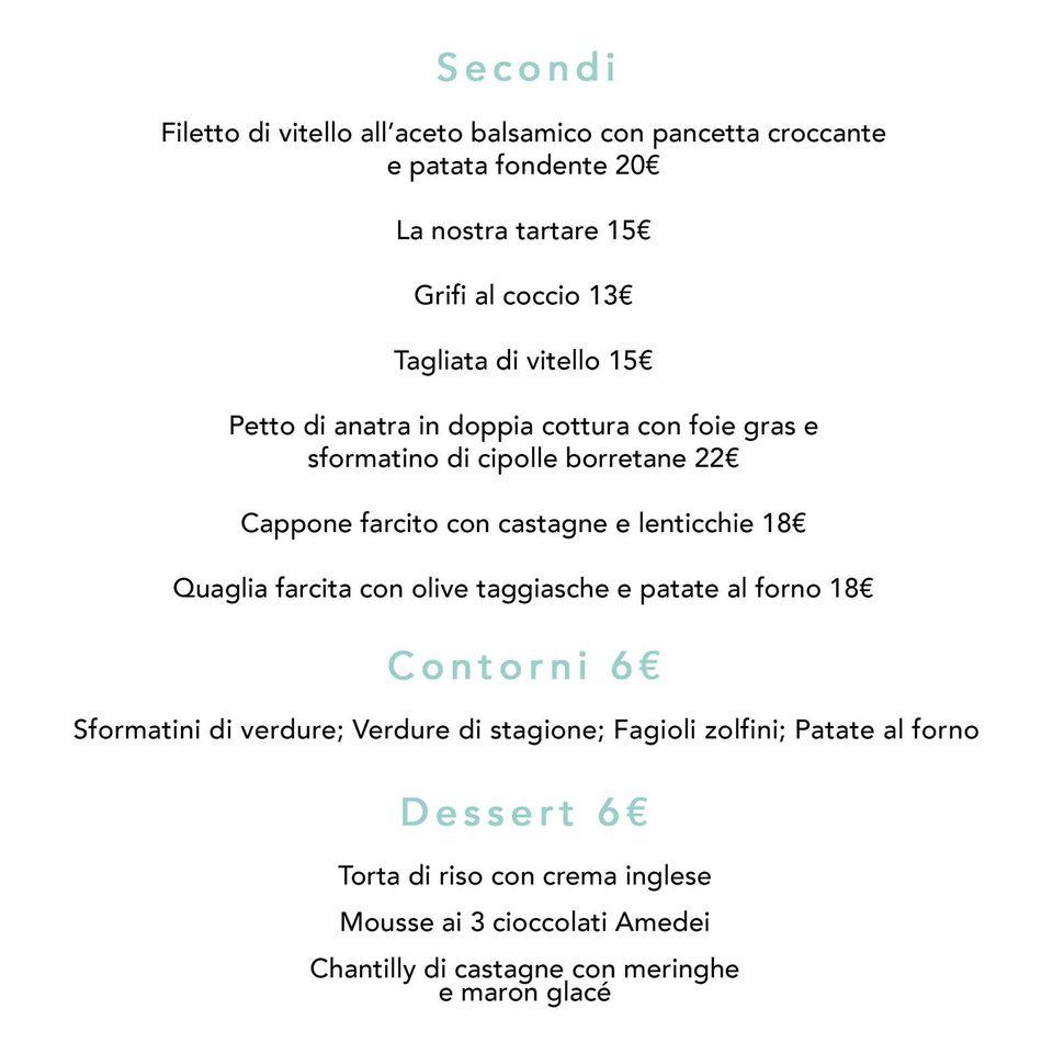 Menu da La Nuova Tagliatella ristorante, Arezzo