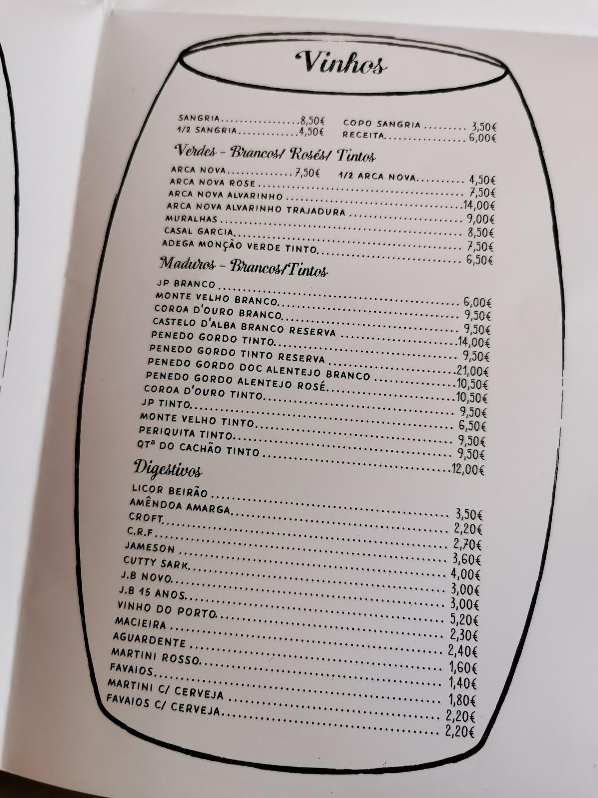 Menu em Barril Avenida (francesinha da Pita), Valongo, Av. 5 de Outubro 43