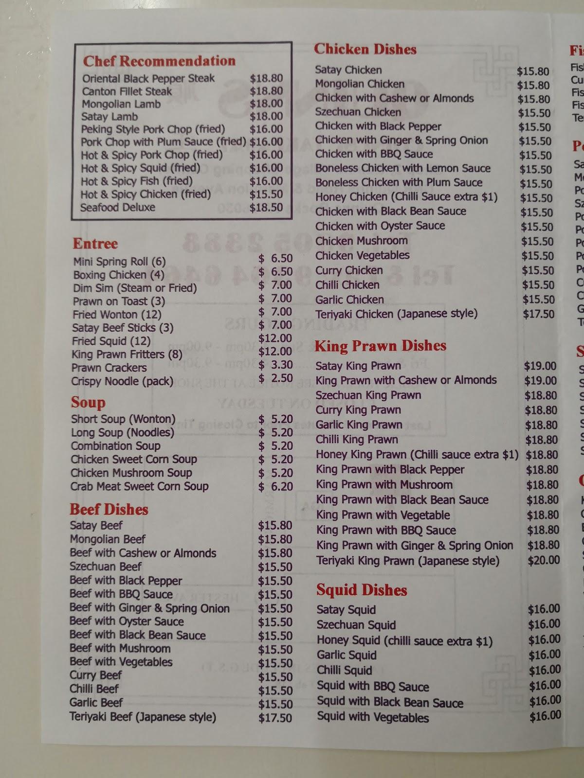 Menu at Quinns Chinese Takeaway restaurant, Quinns Rocks, Quinns ...
