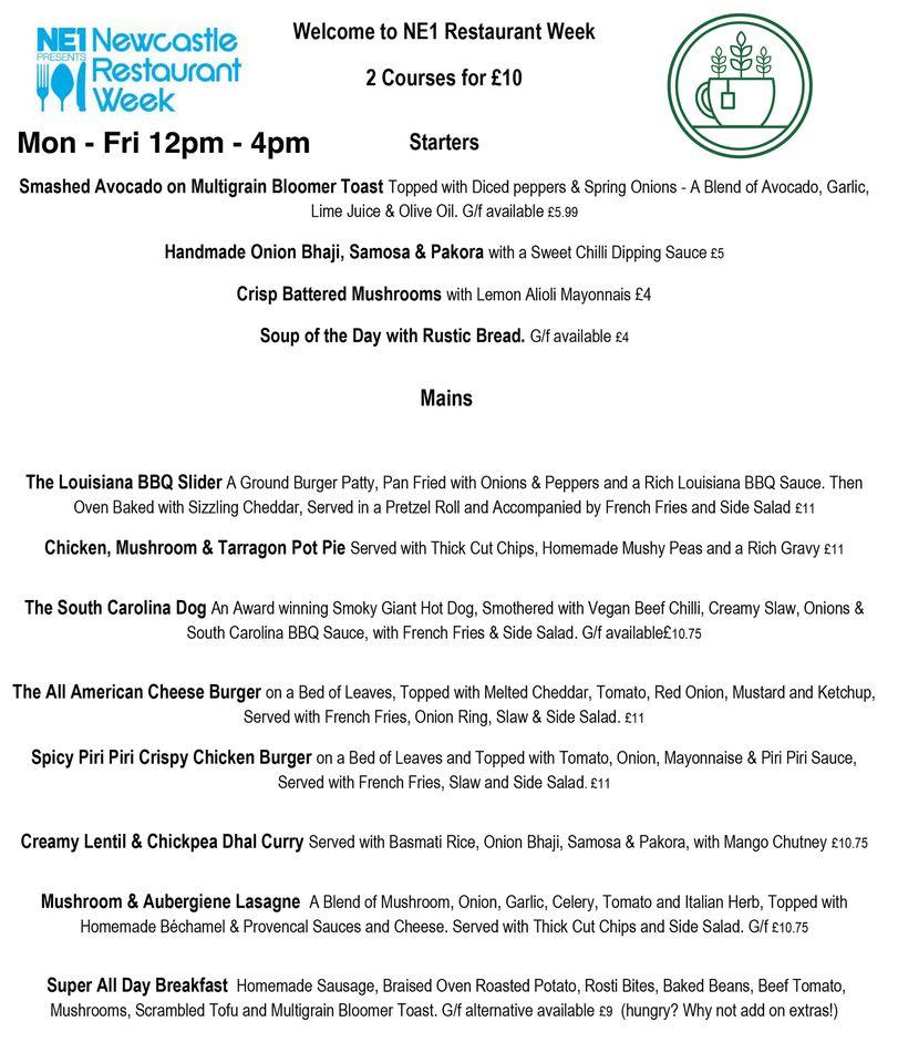 Menu at Super Natural Newcastle pub & bar, Newcastle upon Tyne