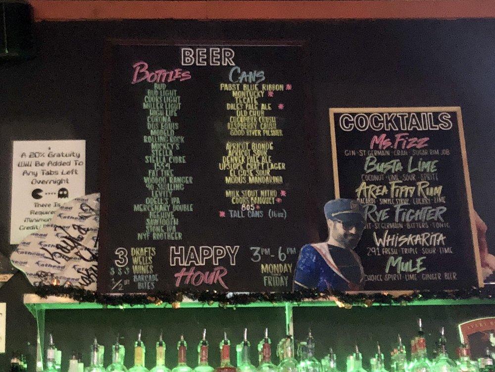 Menu at Supernova Bar and Arcade, Colorado Springs, 111 E Boulder St