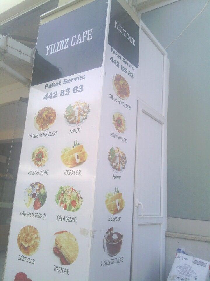 Menu at Yıldız Cafe, Bursa, Uludağ Ünv.
