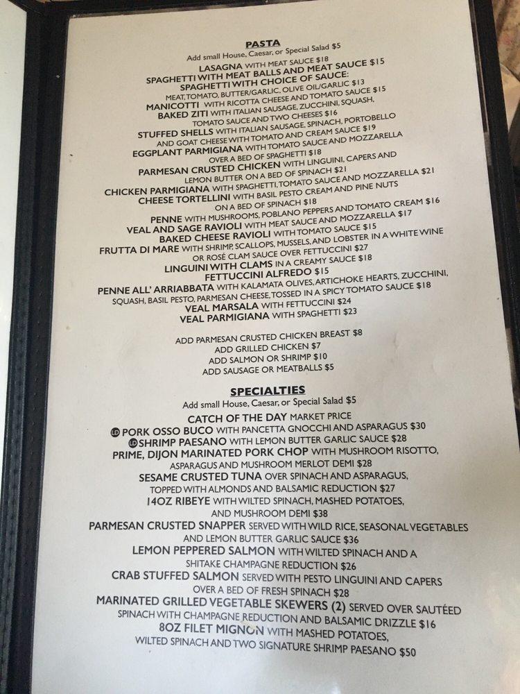 Menu at Paesanos Riverwalk pub & bar, San Antonio, 111 W Crockett St #101