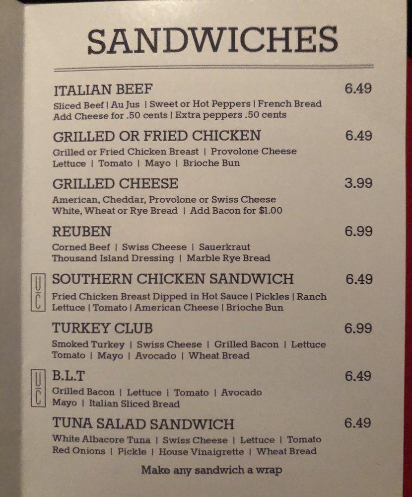 Menu at Urban Counter Palatine restaurant, Palatine