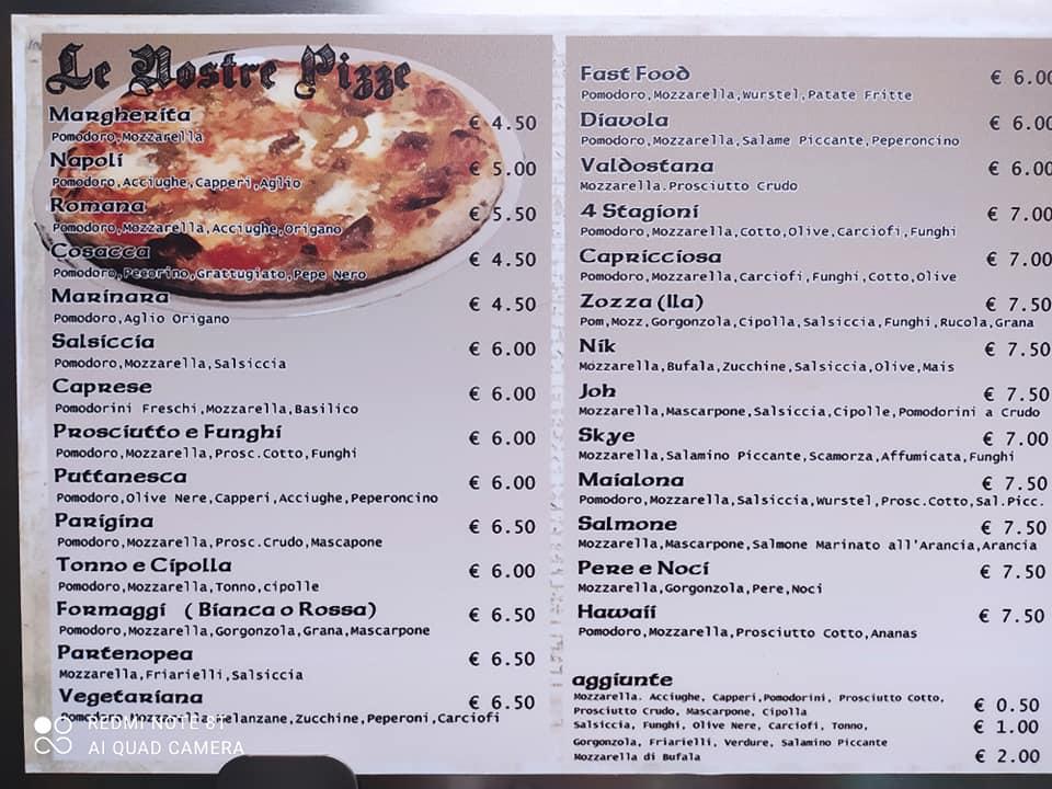 Menu da Progetto Libero Srl pub & bar, Grosseto