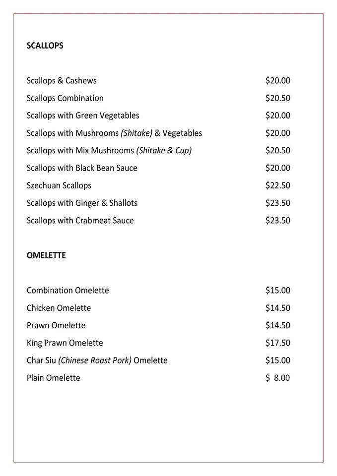Menu at Windsor Chinese Restaurant, Windsor