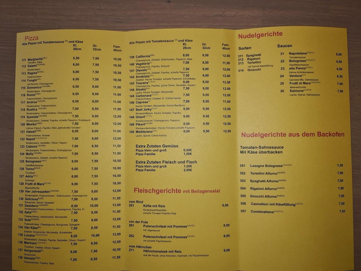 Speisekarte von Elite Pizza, Sankt Leon-Rot