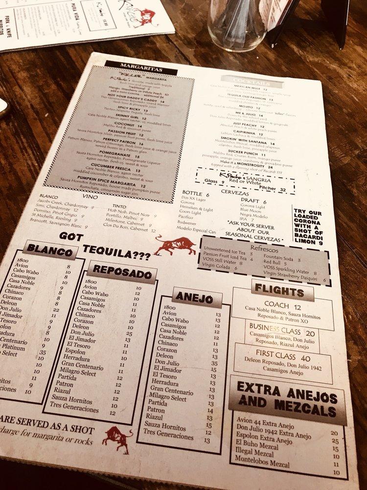 Menu at K. Pacho pub & bar, New Hyde Park