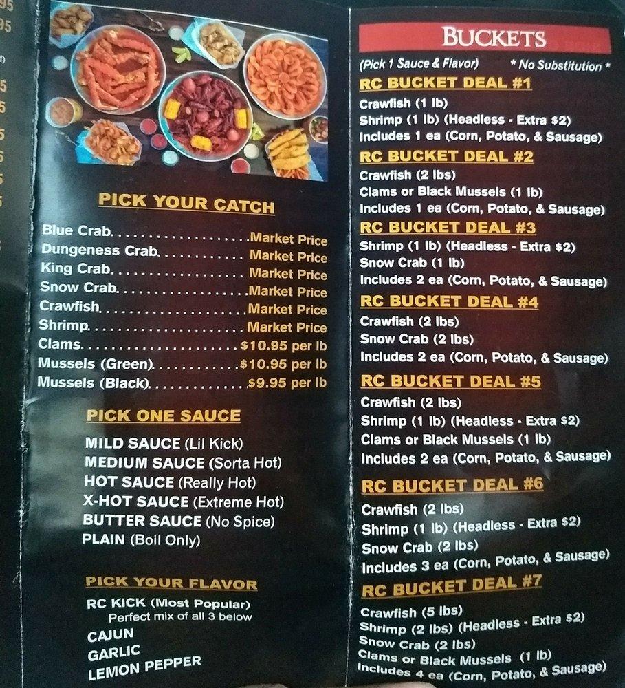 Menu at Red Claws Crab Shack pub & bar, Arlington
