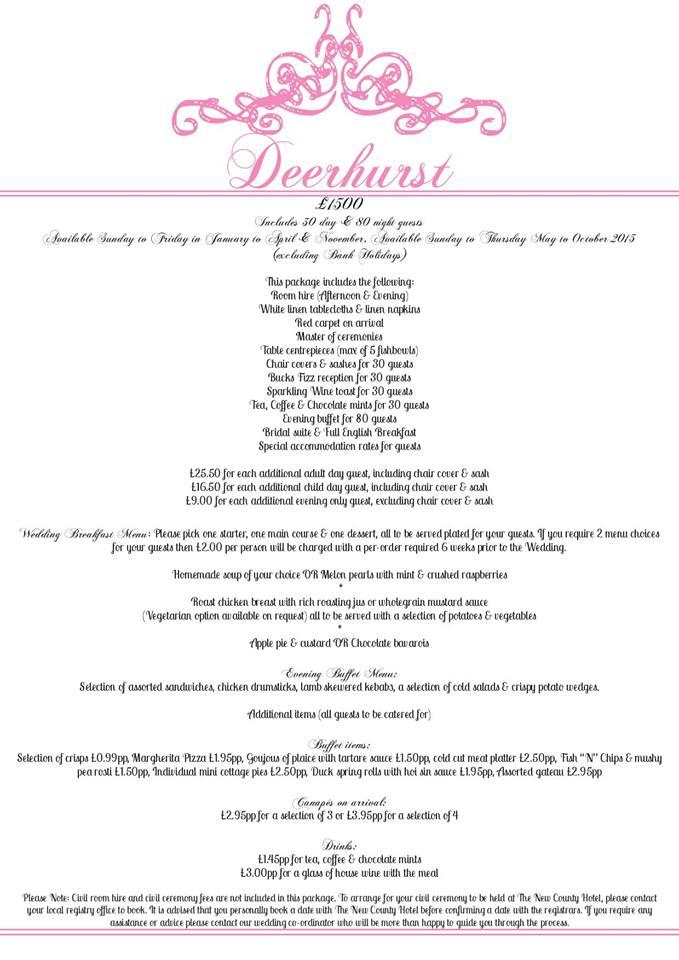 Menu at The New County Hotel pub & bar, Gloucester
