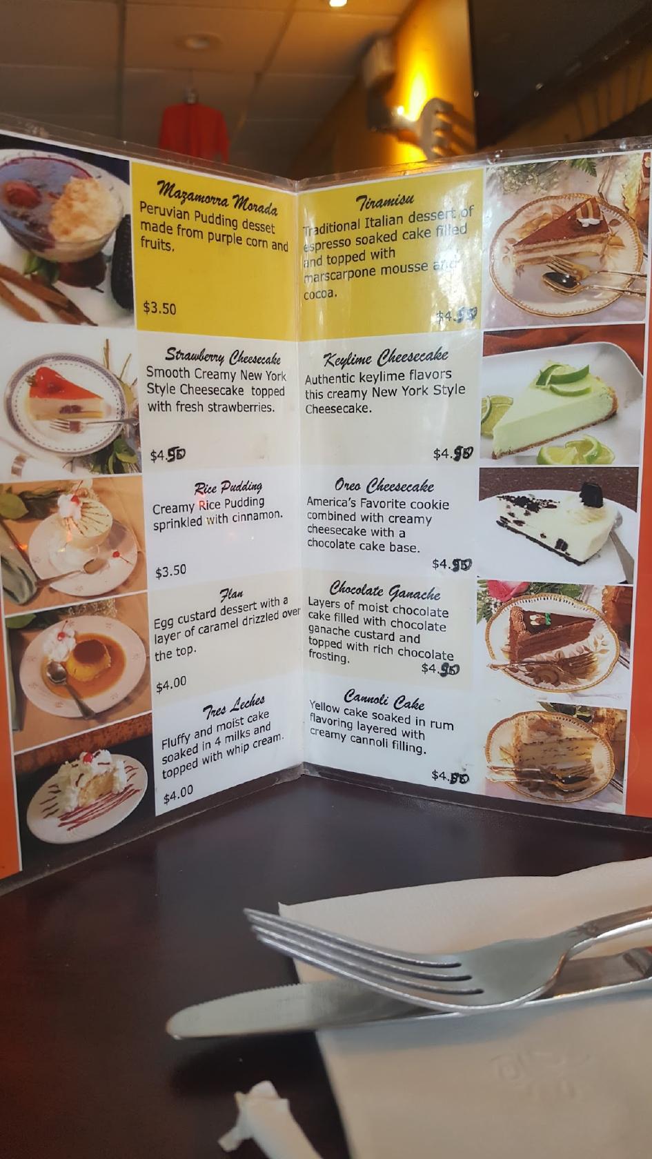 Menu at Don Alex Restaurant, Elizabeth, 352 Rahway Ave