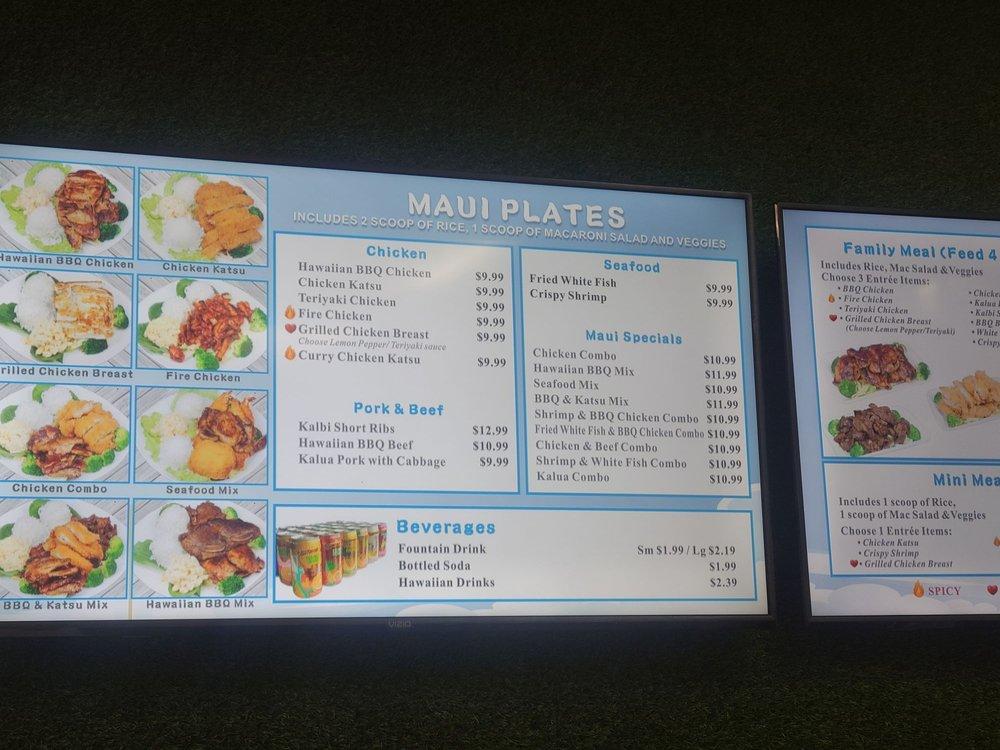Menu at Maui Hawaiian Grill BBQ, Tempe