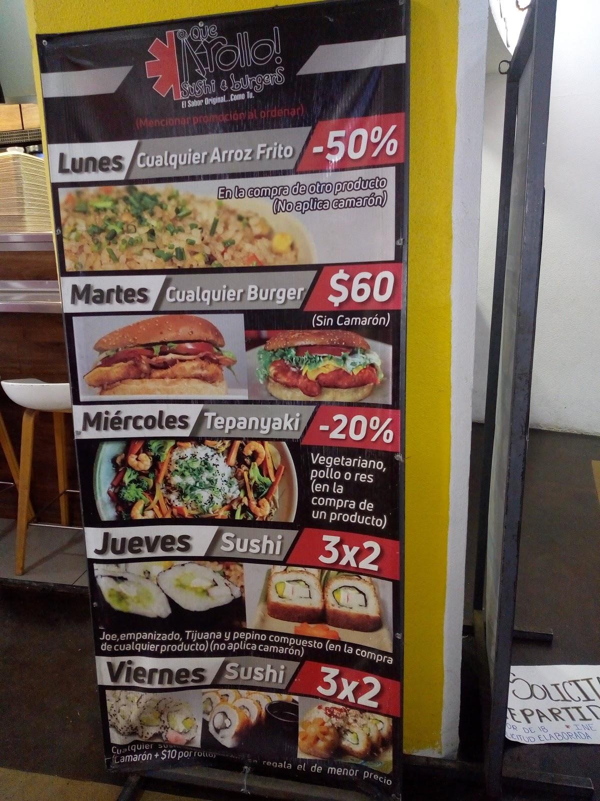 Carta del restaurante Que Rollo Sushi & Burgers, San Pedro Tlaquepaque ...