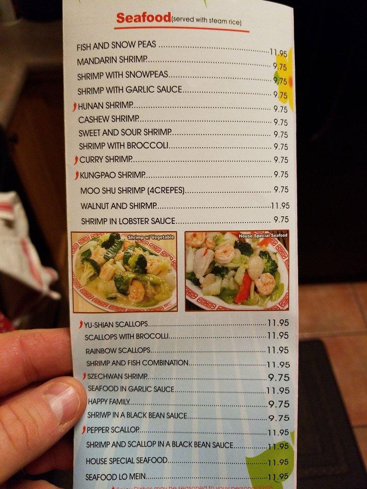 Menu at Big Heng restaurant, Peoria