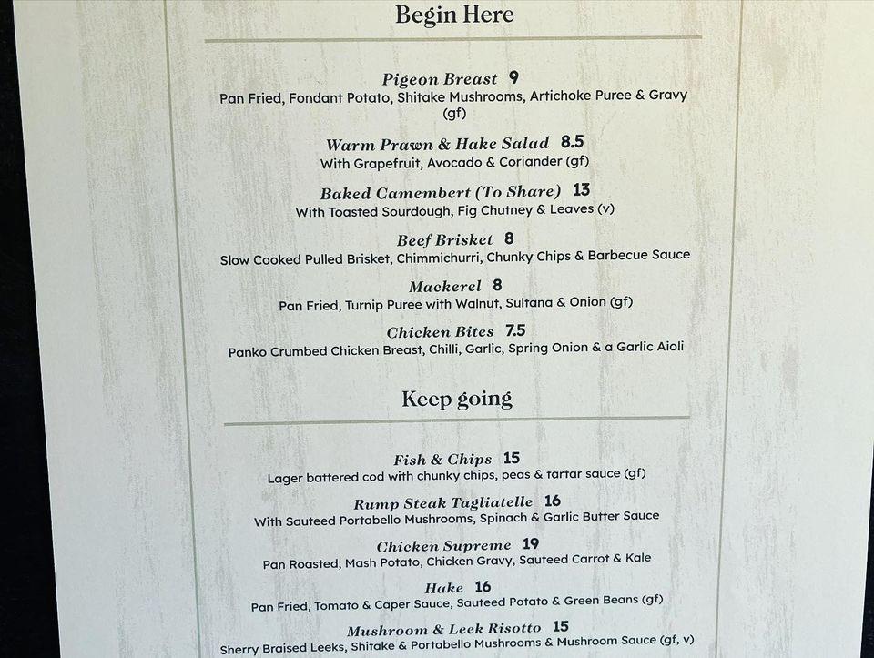 Menu at The Bull & Butcher pub & bar, Buckingham