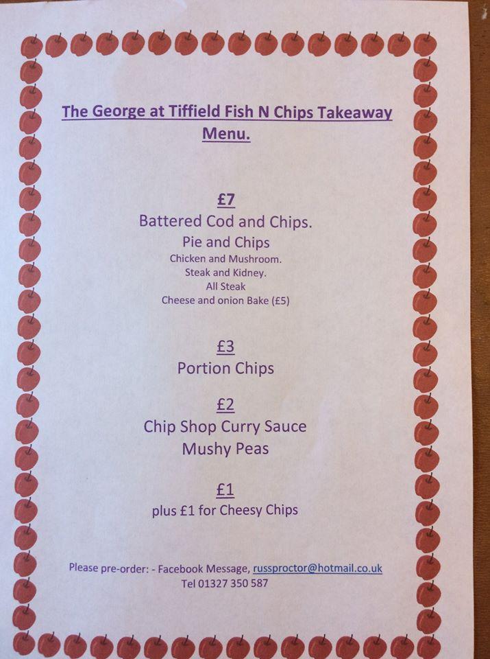 Menu at The George pub & bar, Towcester