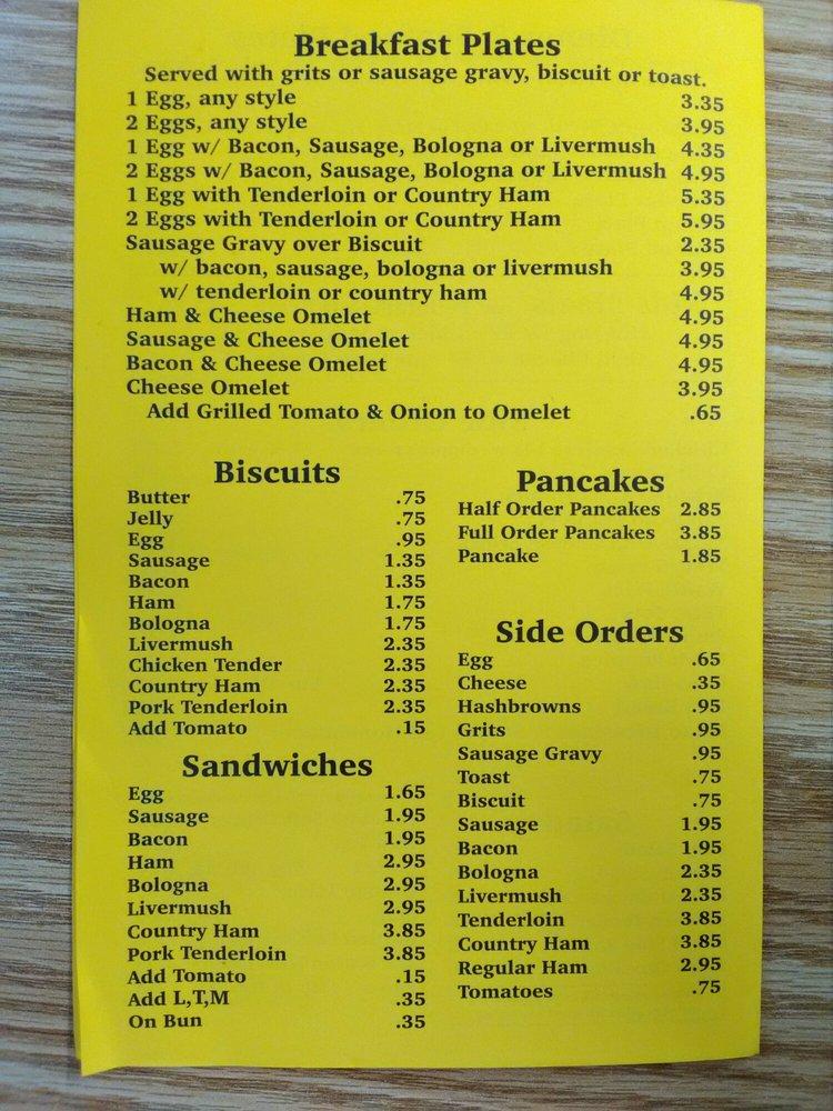 Menu at Bantam Chef restaurant, Marion, Rutherford Rd