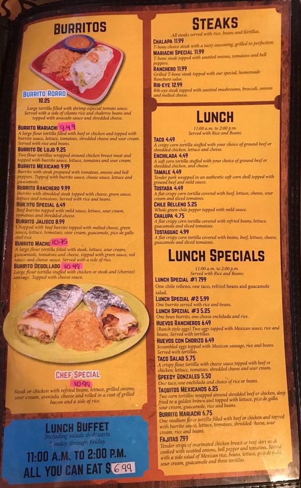 Menu at Don Bigotes Centre restaurant, Centre