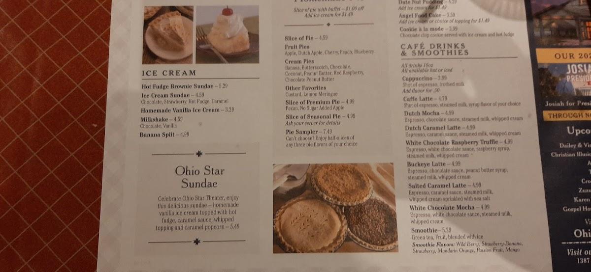 Menu at Dutch Valley Restaurant, Sugarcreek, Old Rte 39 NE
