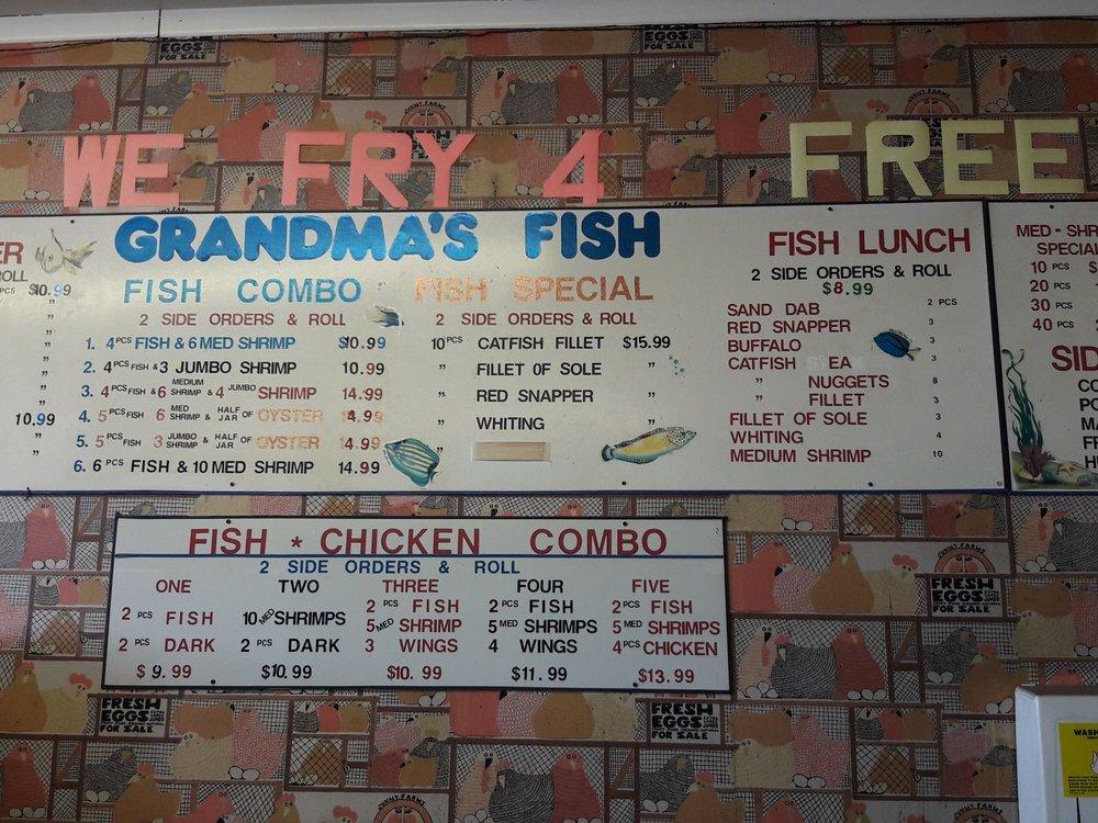 Menu at Grandma's Broasted Chicken restaurant, Bellflower