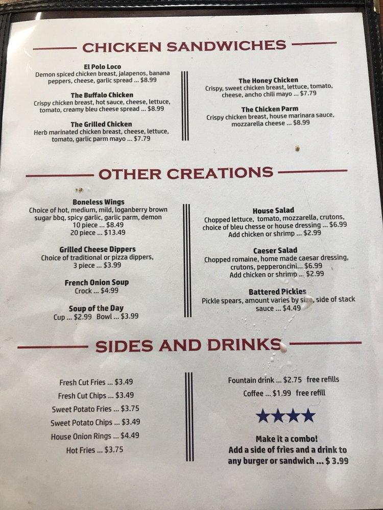 Menu at Stack Burger restaurant, Lackawanna