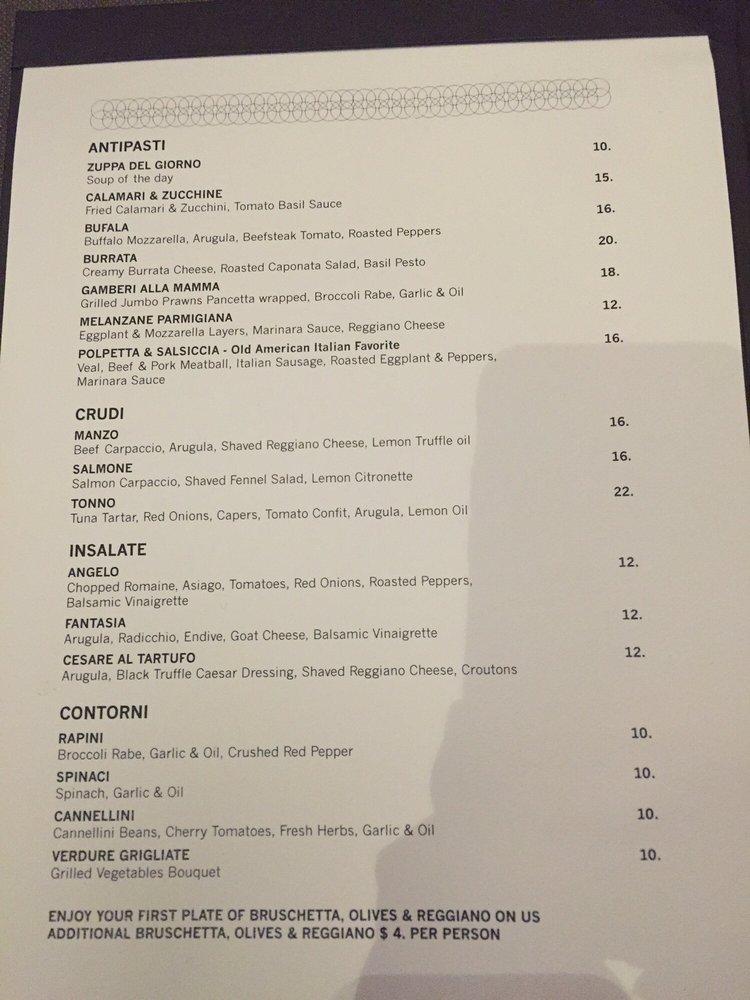 Menu at Casa D'Angelo Ristorante restaurant, Fort Lauderdale