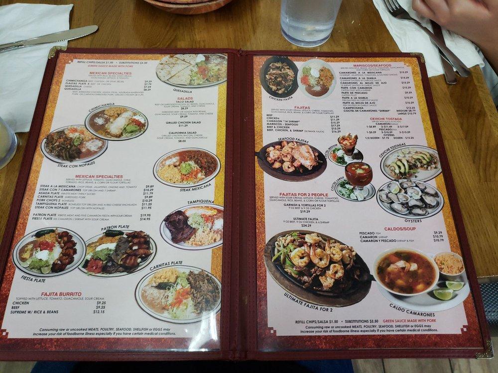 Menu at Jorge's Cafe, Ruidoso Downs, US-70