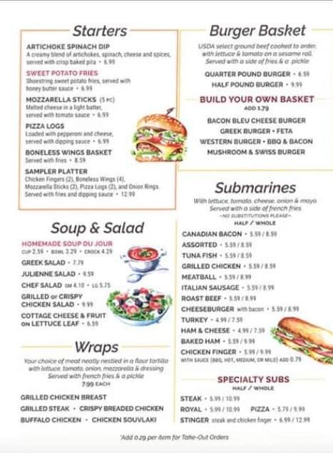 Menu at Wayside Family Restaurant, Buffalo