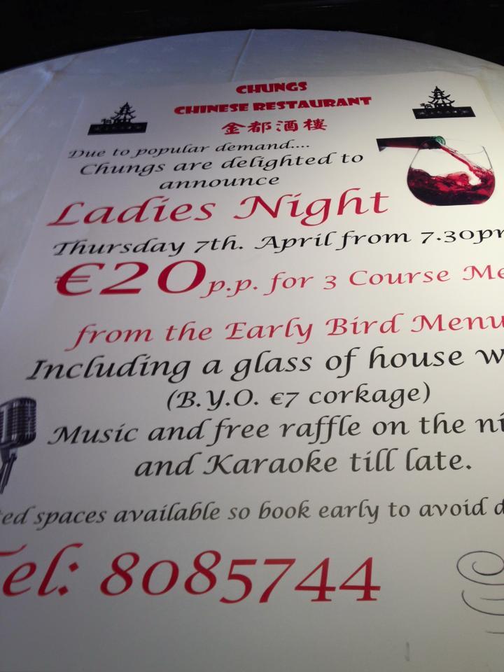Menu at Chung's Chinese Restaurant, Donabate, Unit 1