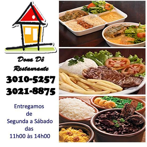 Menu at Dona Dê restaurant, Bauru
