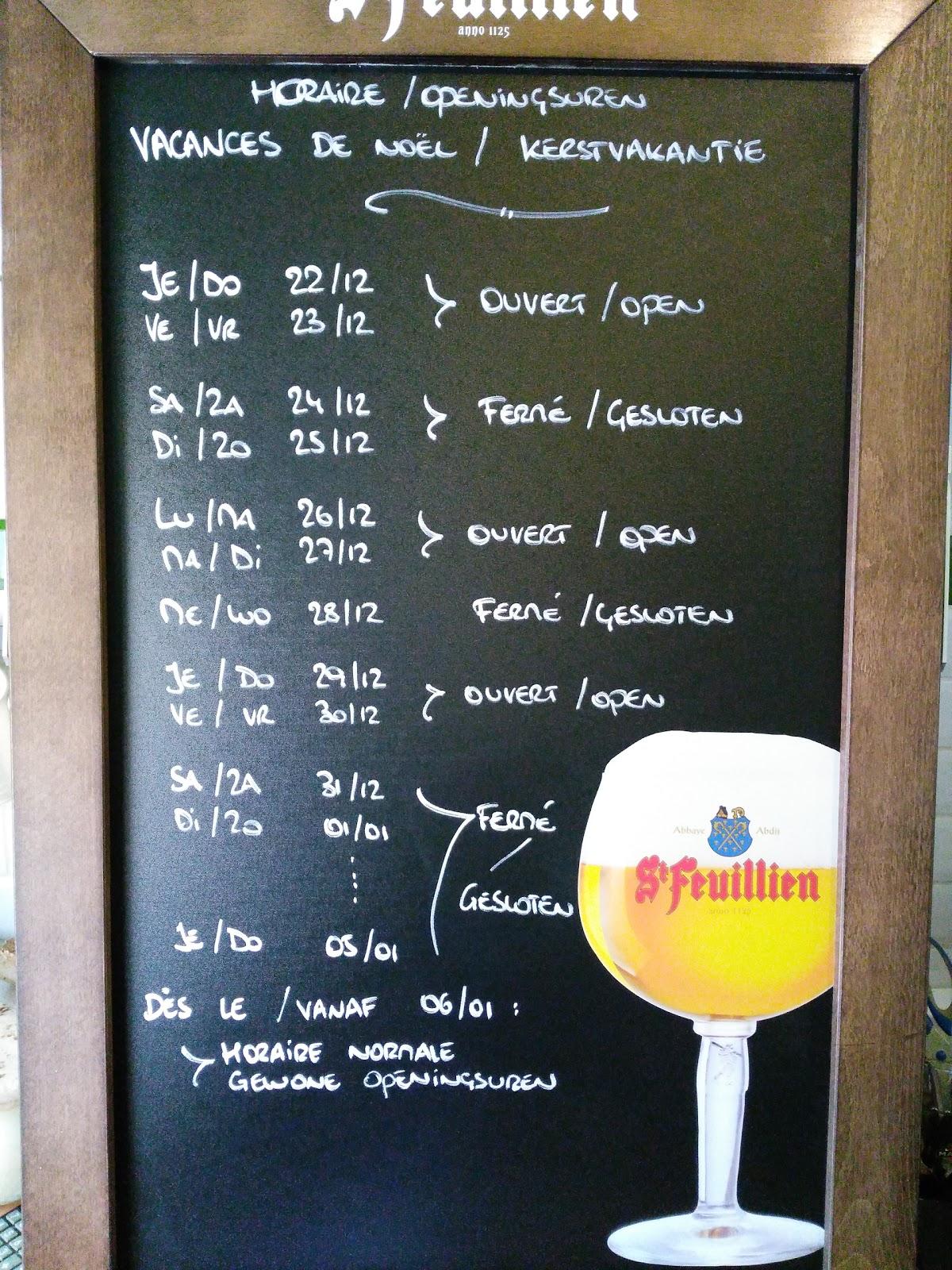 Menu at Le Val-Duc, Beauvechain